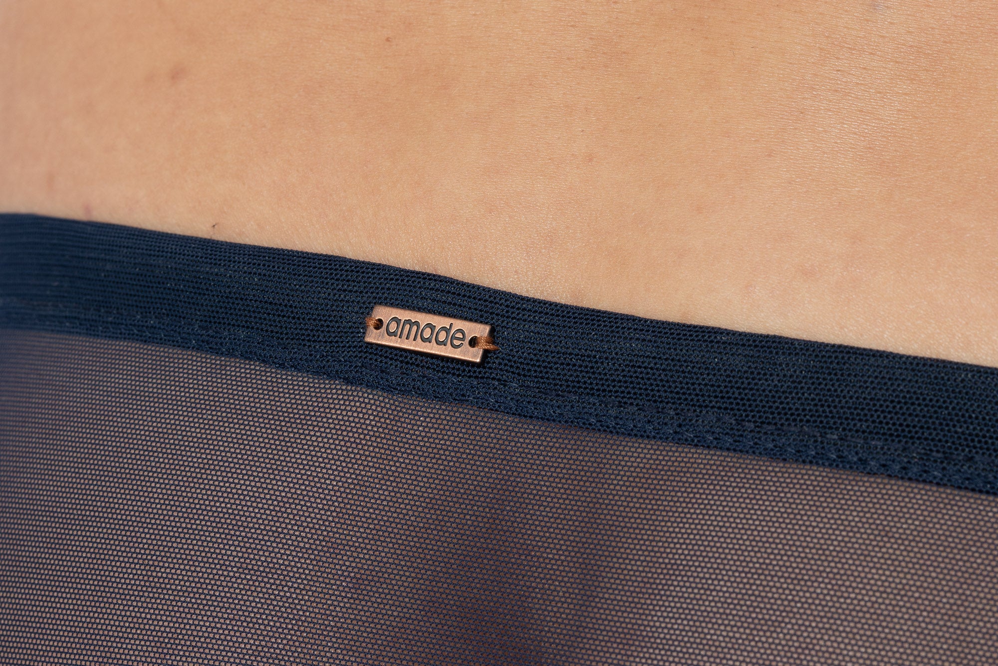 JASPER - Navy Sheer Mesh Bikini Brief – Amade Swim